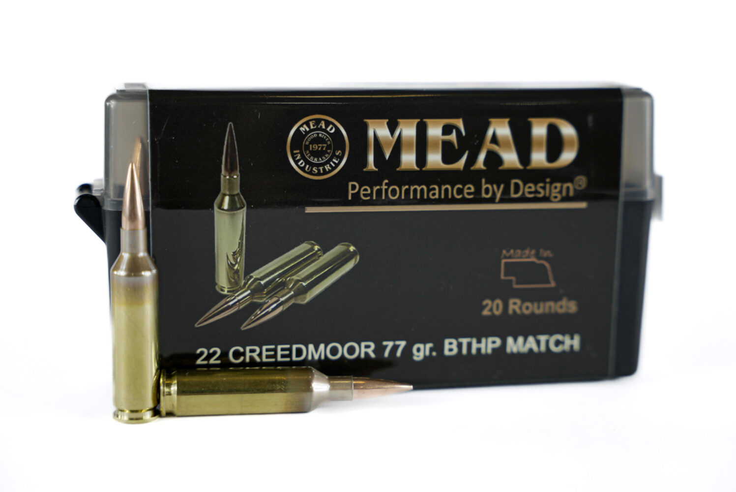 22 Creedmoor MEAD 77gr BTHP (20 Rounds) | Mead Industries, Inc